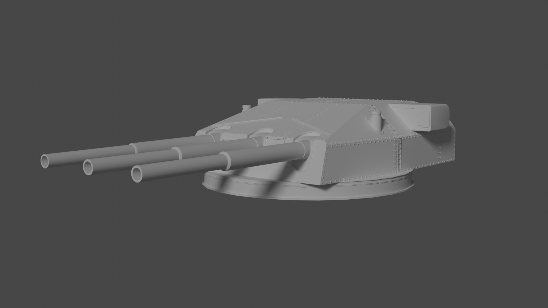 ArtStation - 28 cm SK C/34 Tripple Gun Naval Turret Follow Up Renders