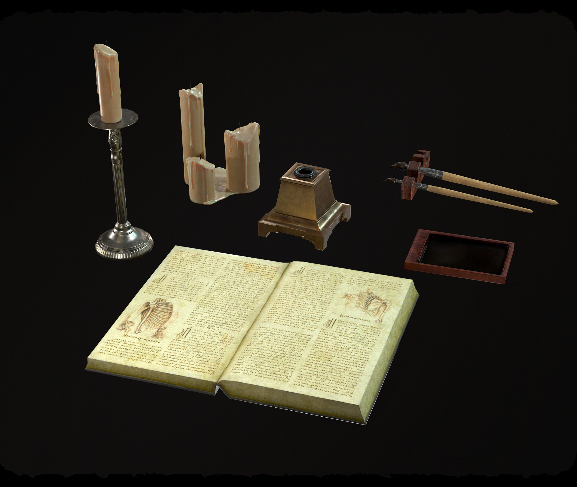 Aleksei Kazakov - Alchemist's room - Props & Materials