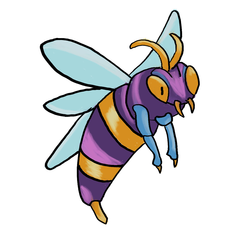 Killer Bee Insect Drawing