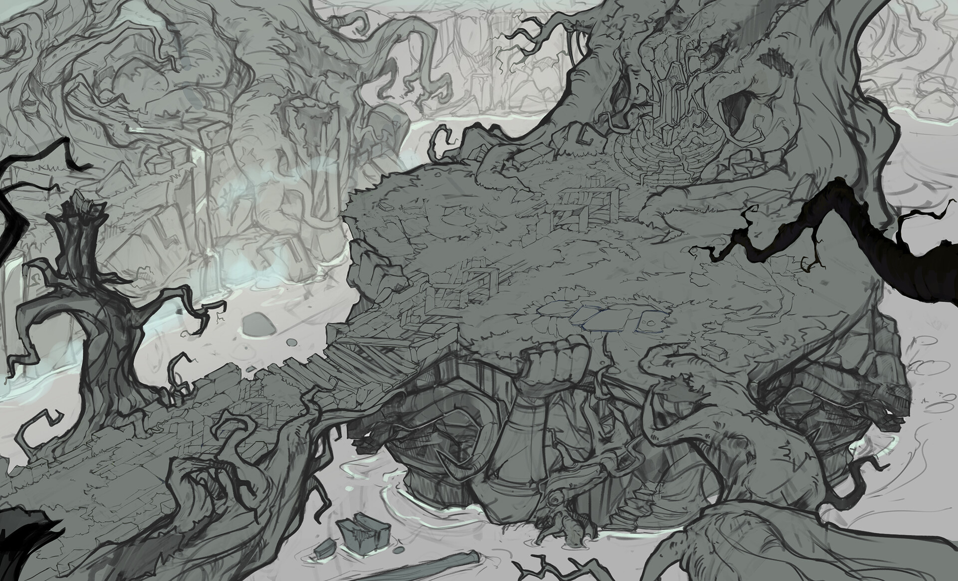 Dallin Bifano - Swamp Throne Room concept