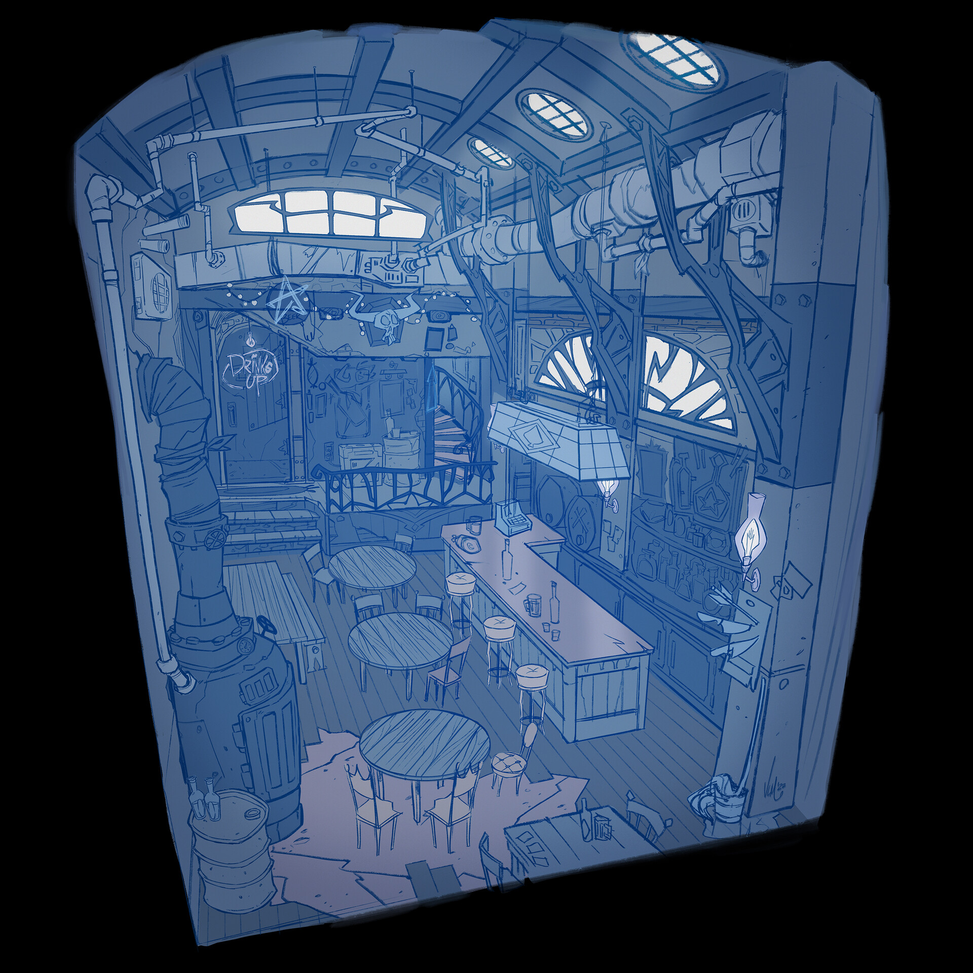 ArtStation - Bar Interior