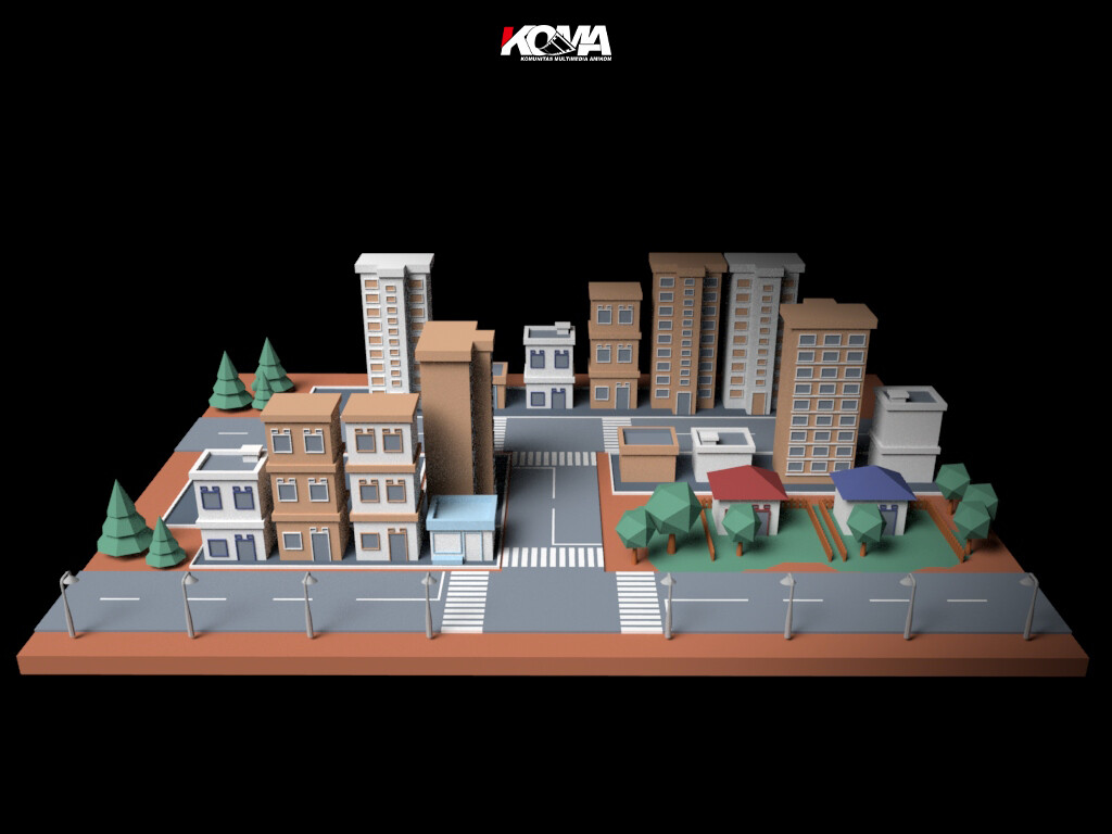 ArtStation - white night town (by: Arif Nur Rohman)