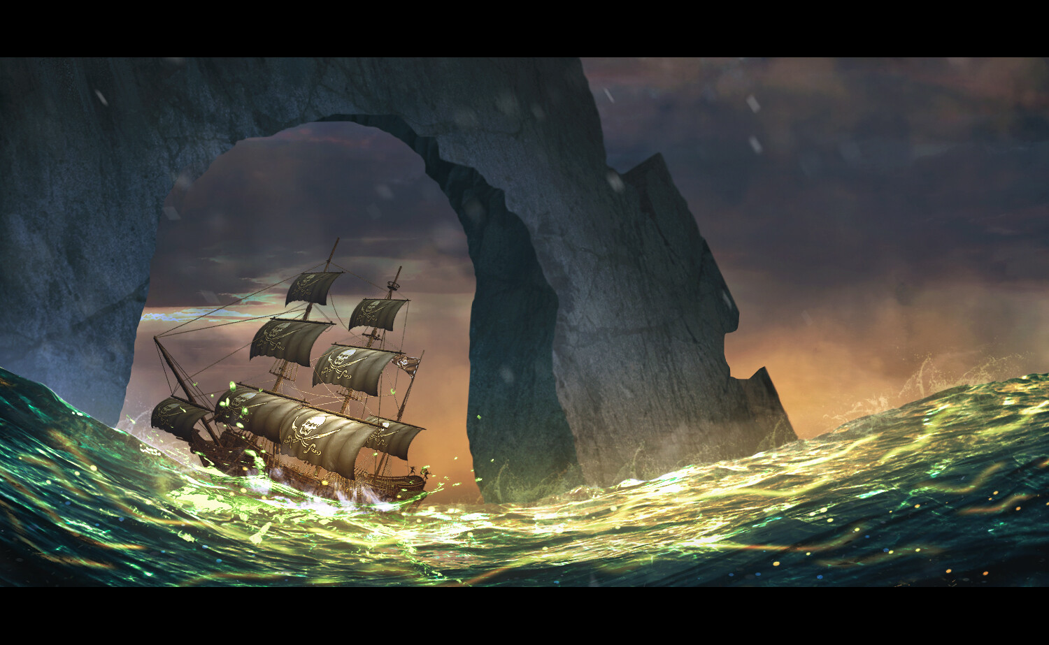 ArtStation - Cinematic Ship in the Sea