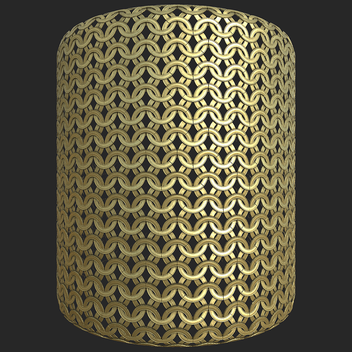 TextureCan - Circular Flat Gold Chainmail (FREE PBR Texture)