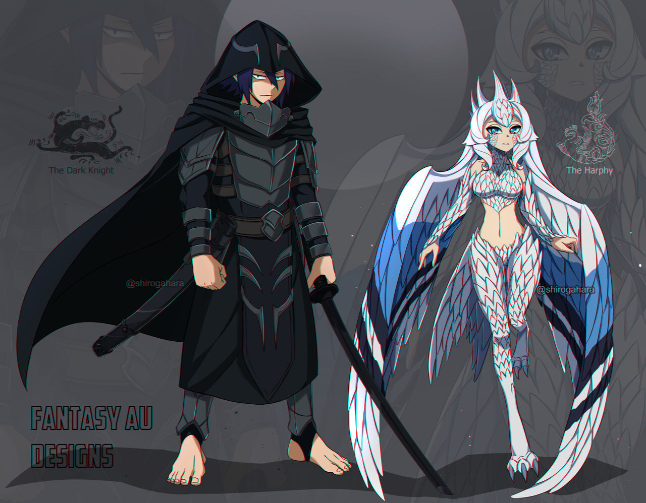ArtStation - ⚜️ Fantasy AU Reference Sheet ⚜️ Full Body Designs ⚜️