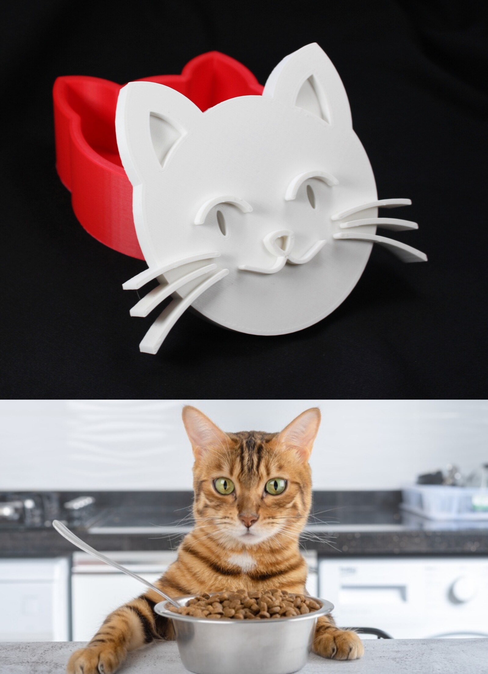 ArtStation - 3D Printed Cat Bowl Storage Box
