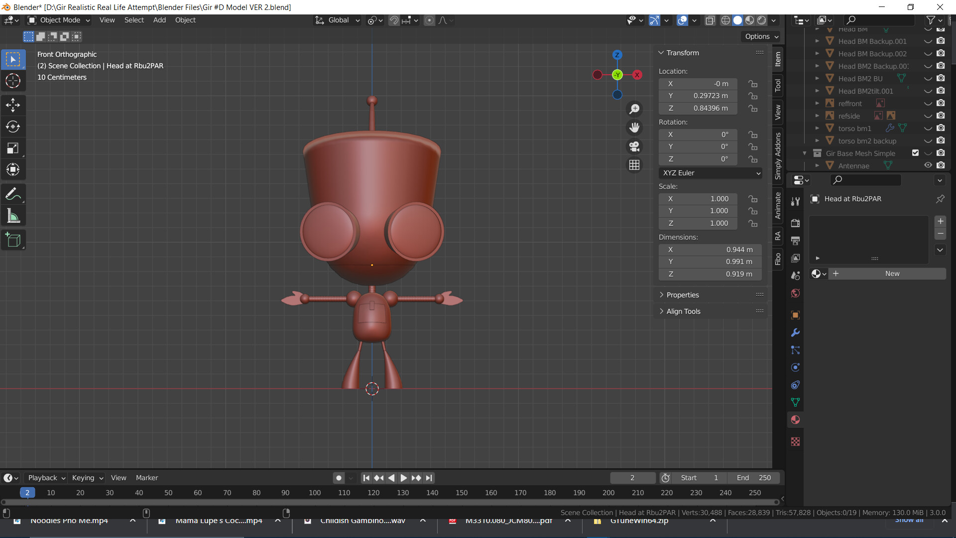 ArtStation - Invader Zim Gir 3D Model Utilizing Blender 3.0