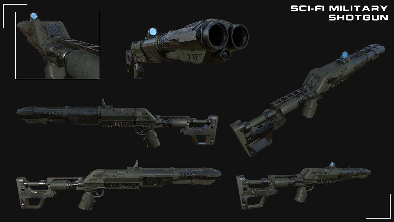 ArtStation - Sci-fi shotgun