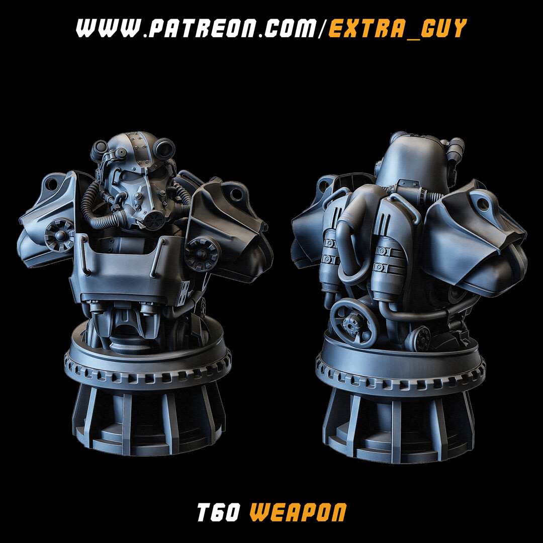 D E. Guy - T60 Power Armor 3D printable