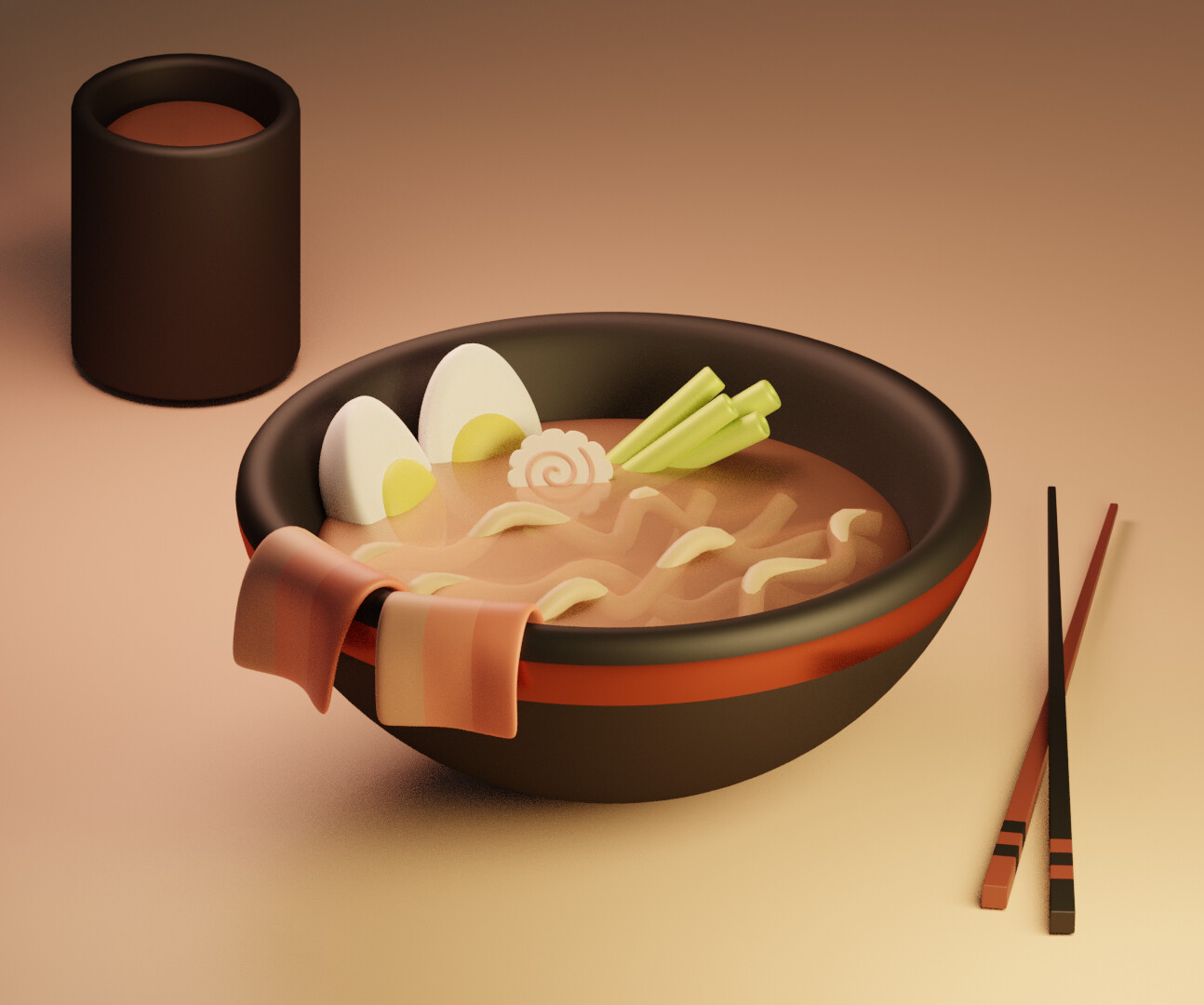 ArtStation - Ramen 3D Model in Blender