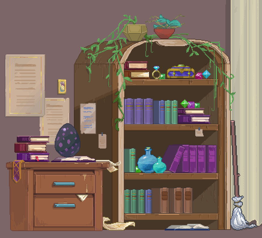 ArtStation - pixel art fantasy library