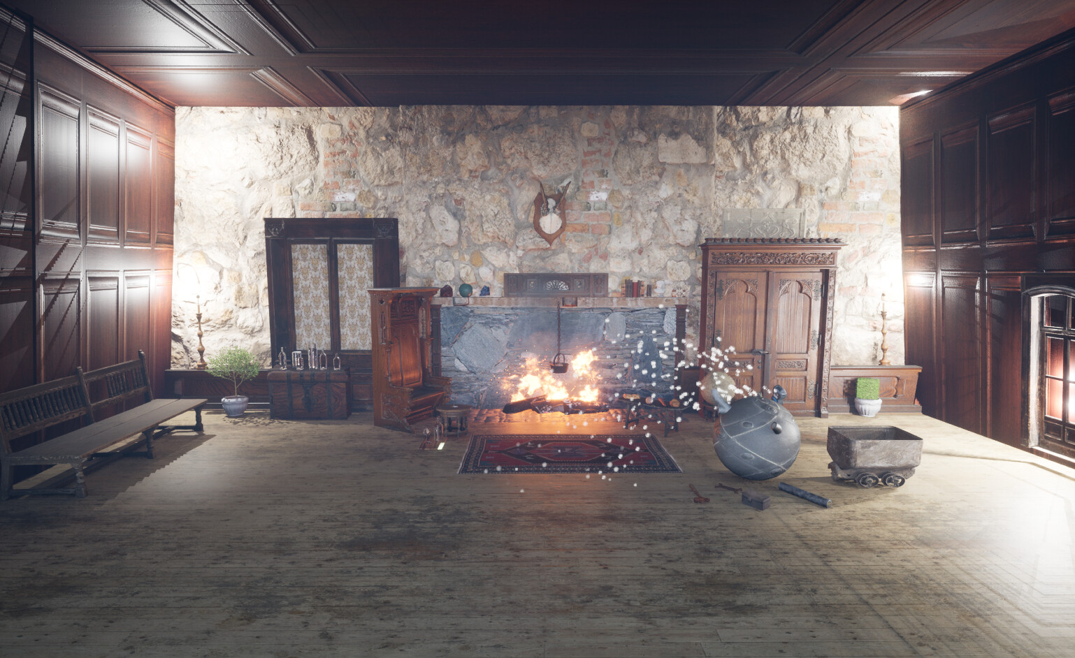 ArtStation - scientists castle-time machine construction