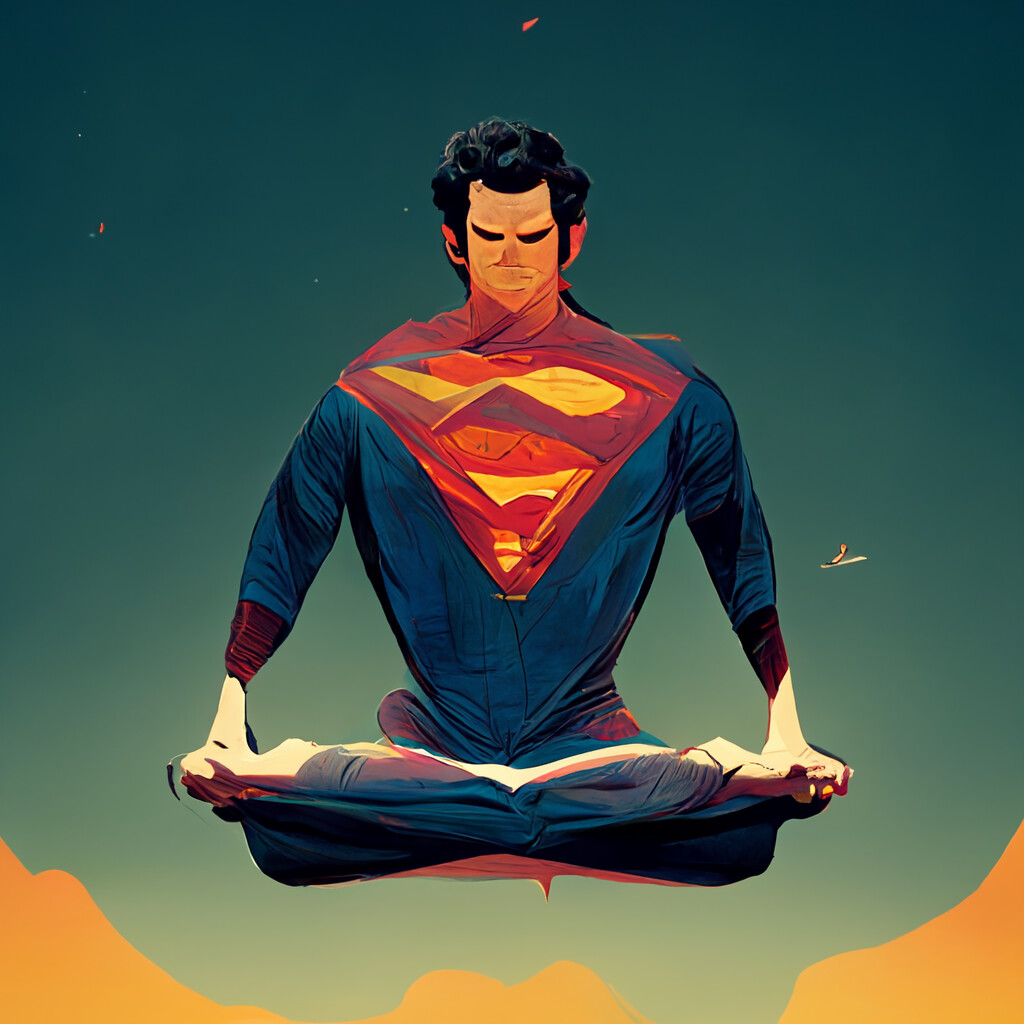 ArtStation - Superman in Yoga Pose