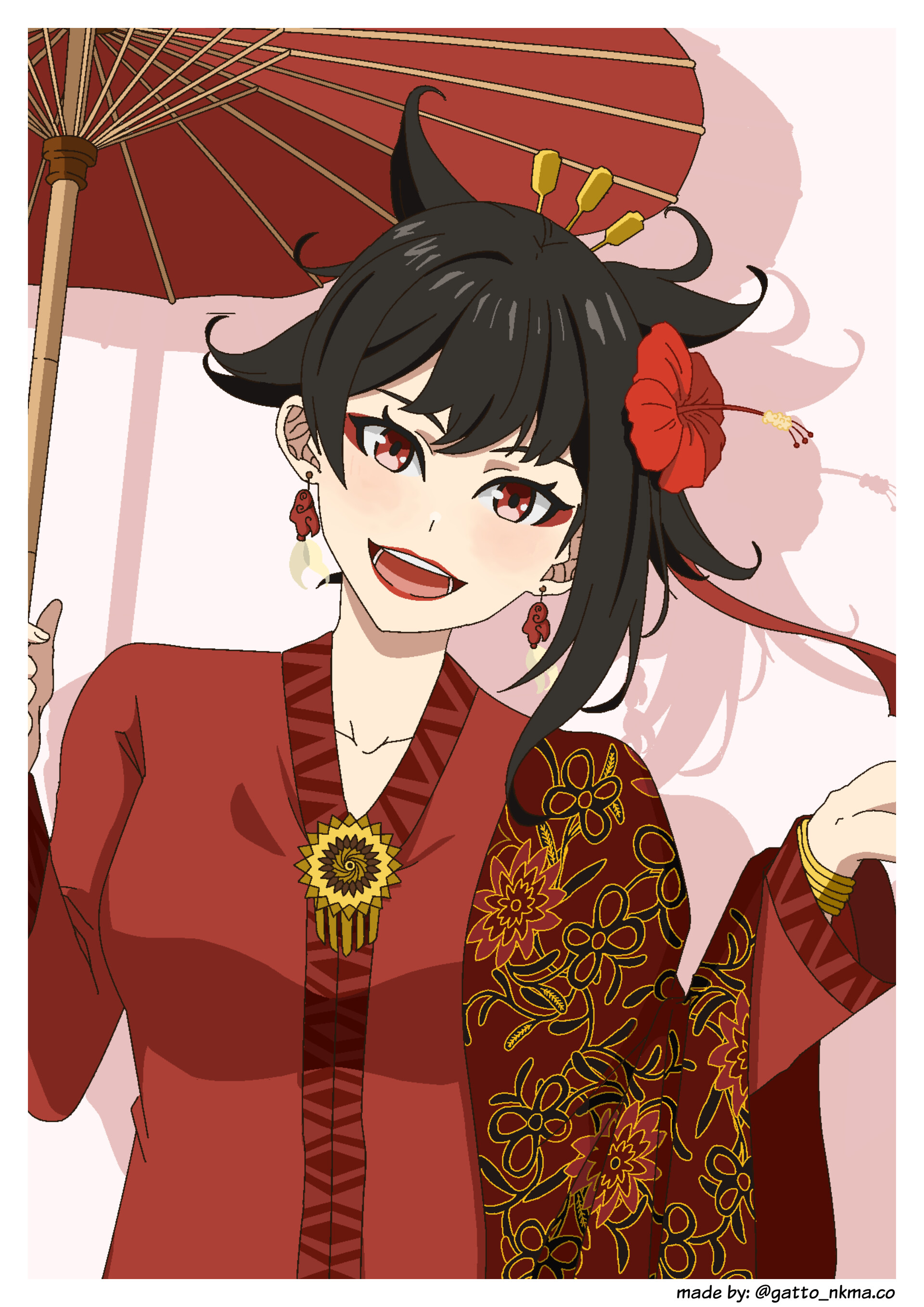 ArtStation - Yoimiya (Kebaya ver.)