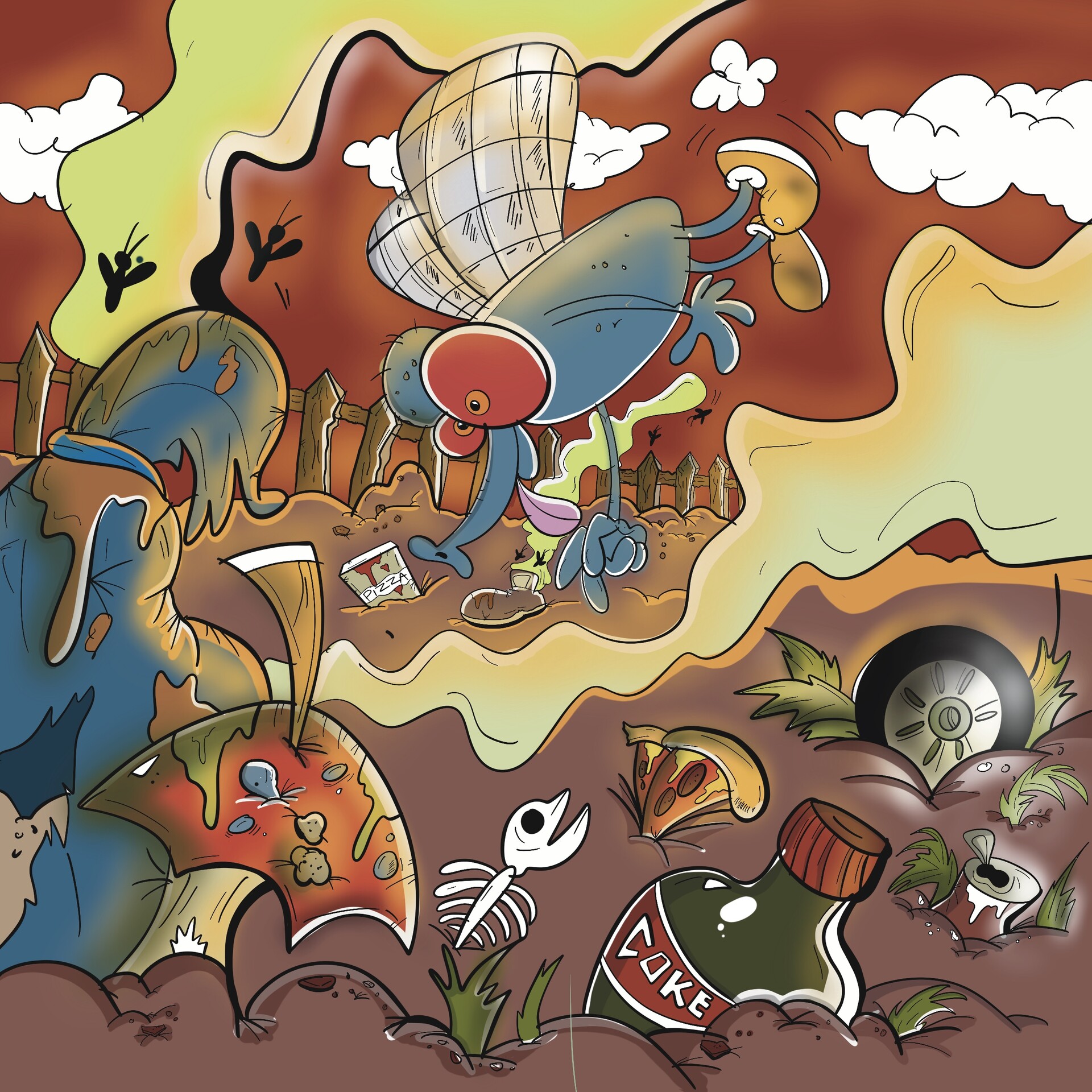 ArtStation - Fly story for a children illustration book