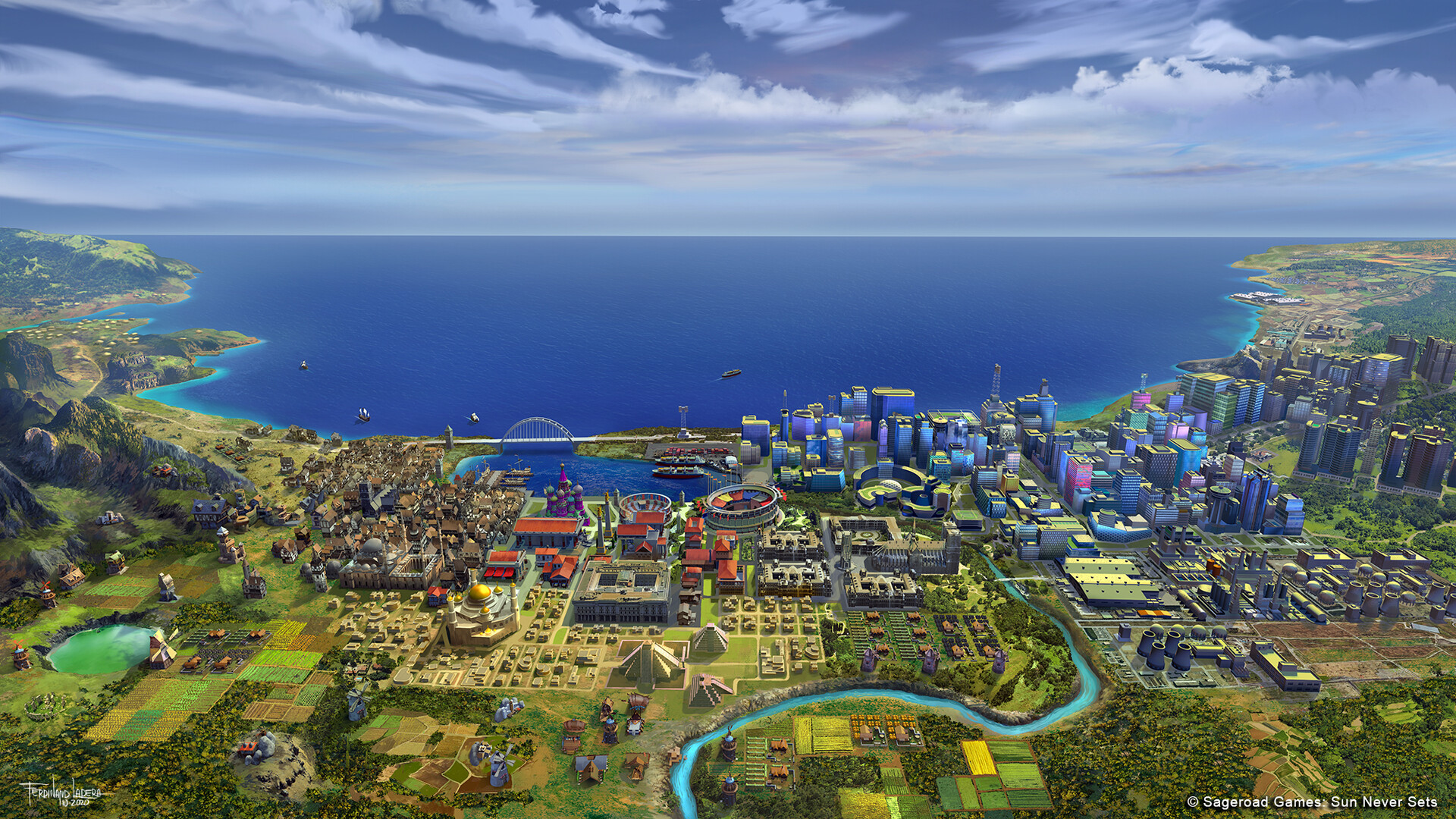 ArtStation - Sun Never Sets: Overview map