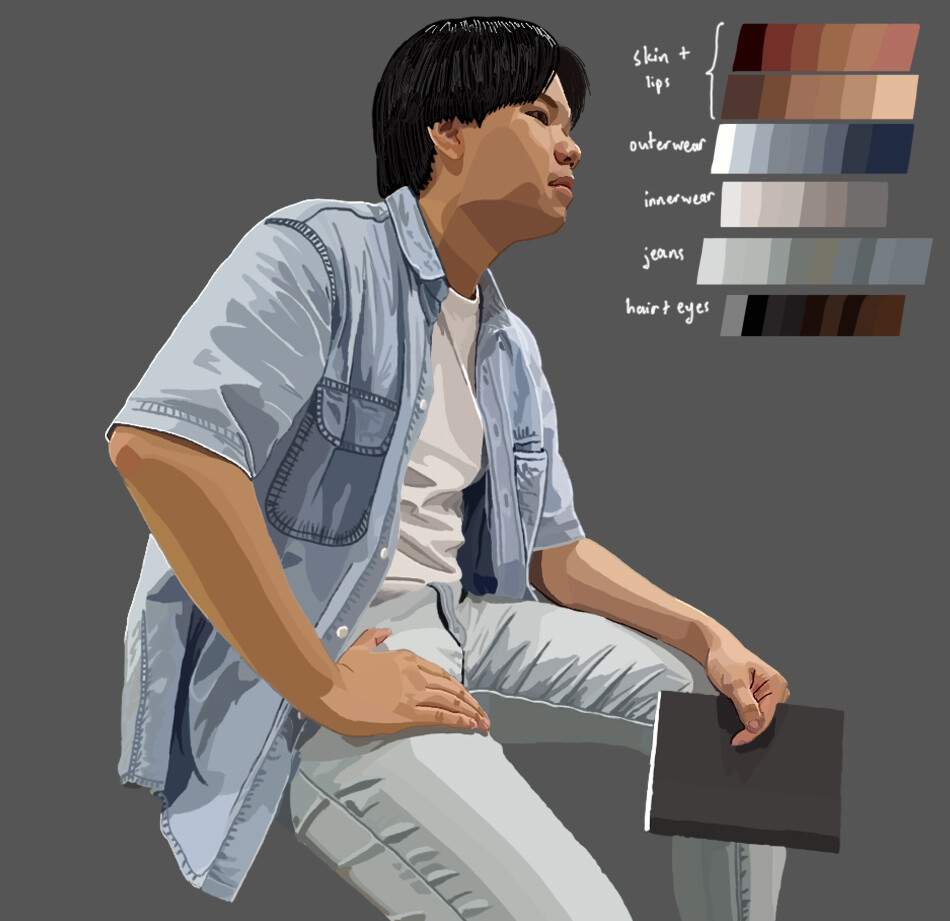 how to draw jeans digital