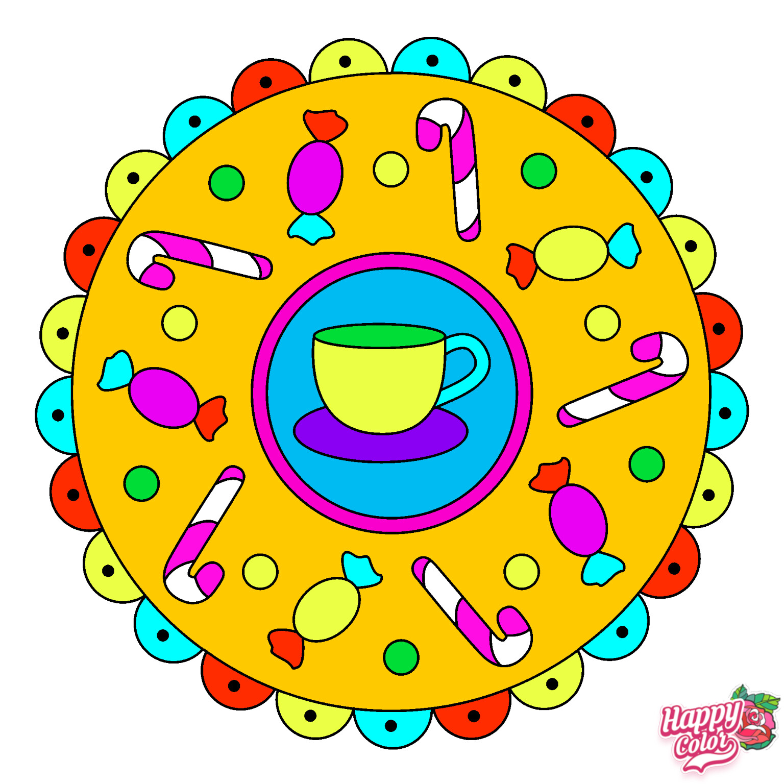 ArtStation - Simple Candies Mandala