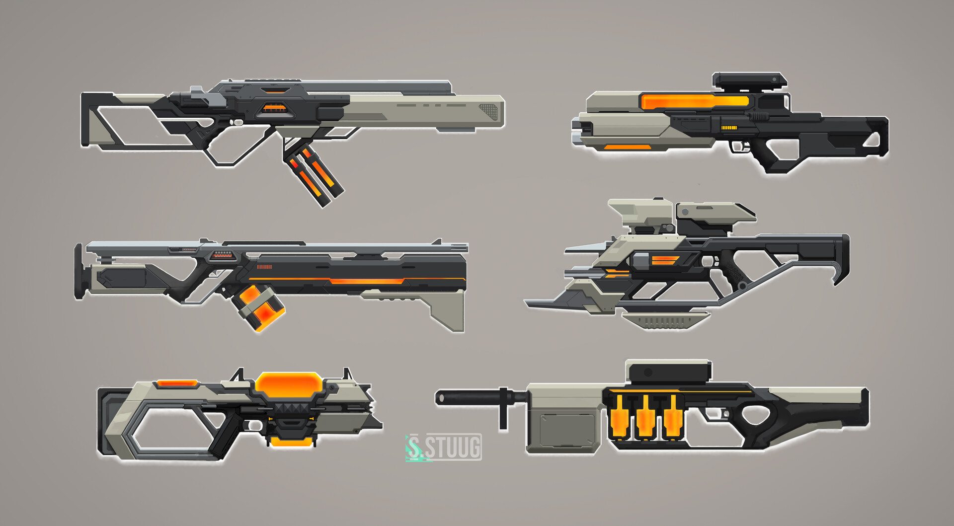 ArtStation - Sci-fi Energy-Cell Rifle Concepts