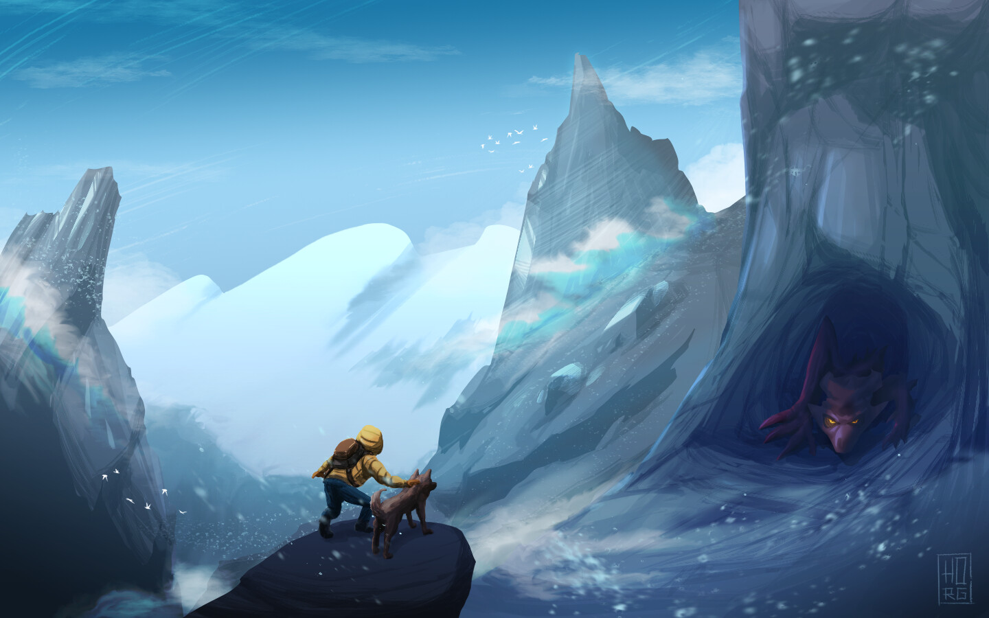 ArtStation - The frozen lair