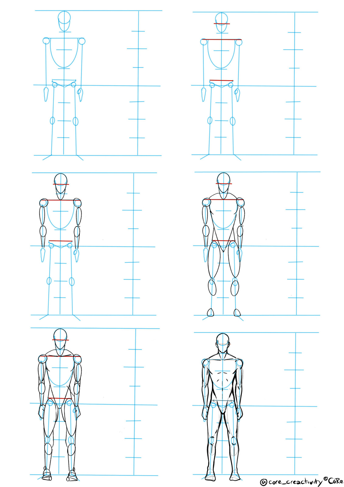 CoRe - Construction Of Reality - Comic Art Tutorial -Zeichne männliche ...