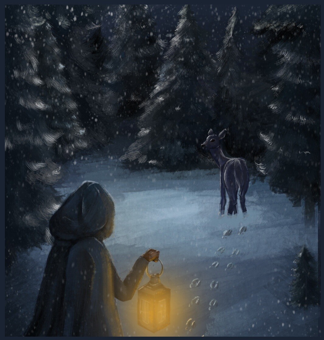 ArtStation - Winter Night and the Guiding Light