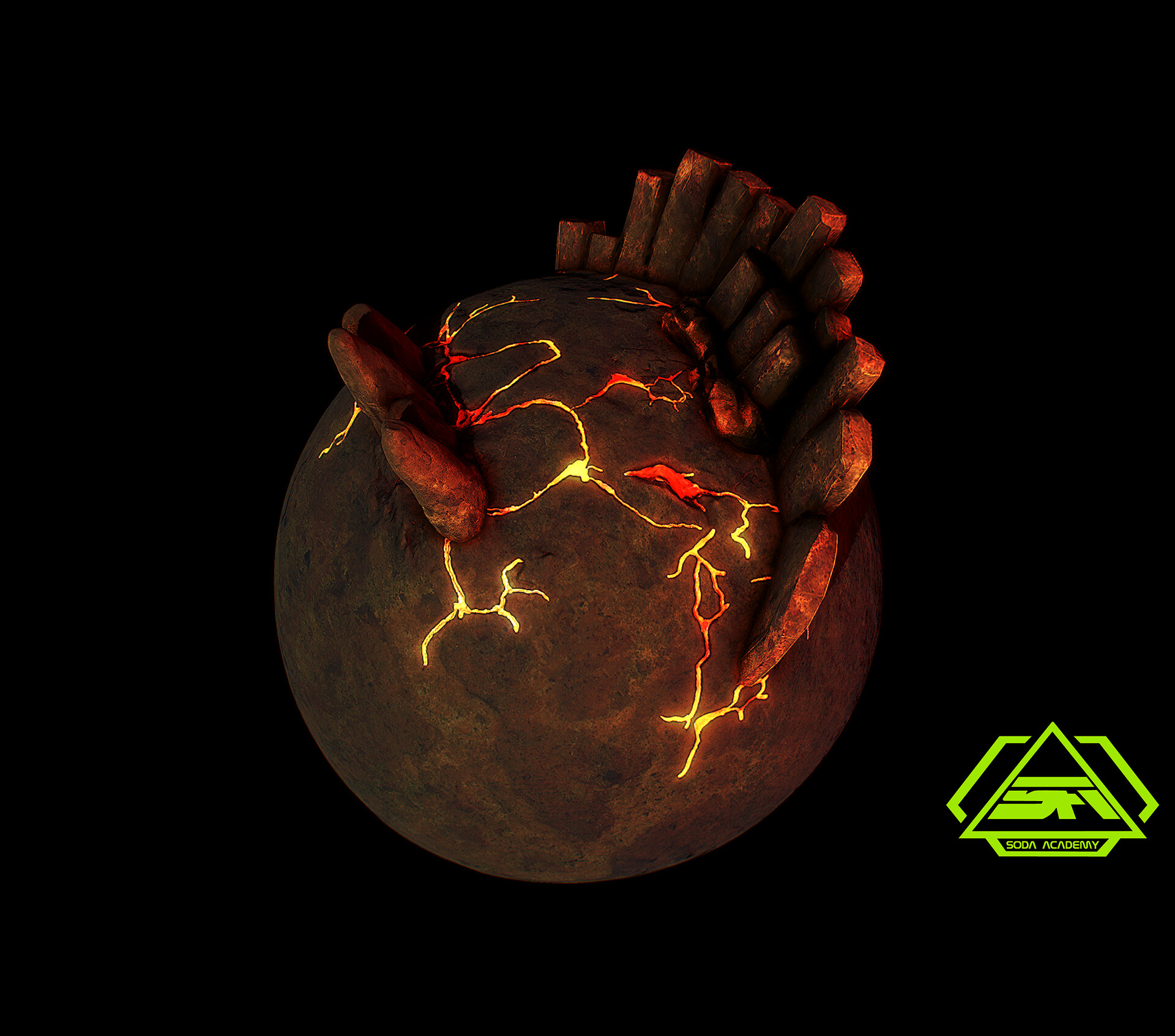 ArtStation - Lava Planet Ball