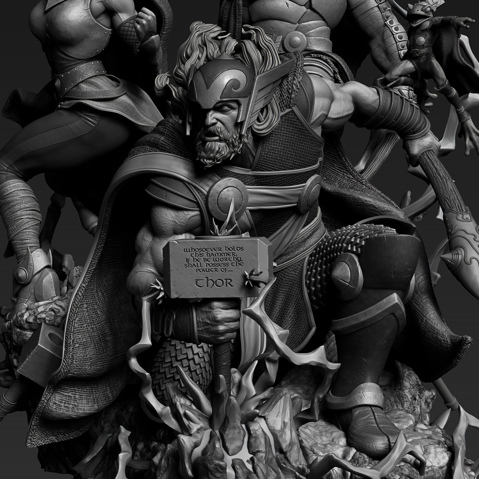 ArtStation - Thors Diorama Zbrush Renders
