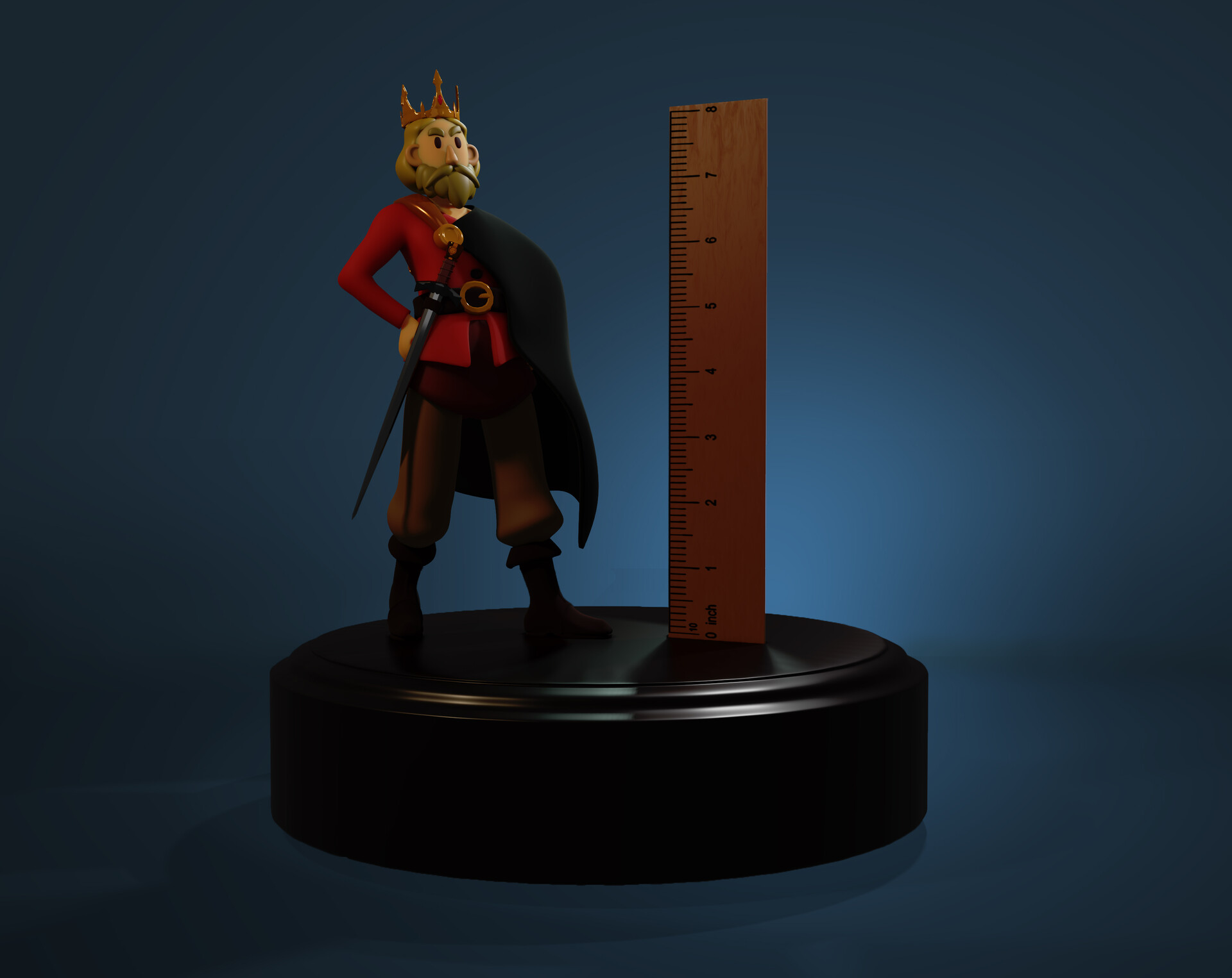 ArtStation - "How do you call a king that is 8 inches tall? A ruler."