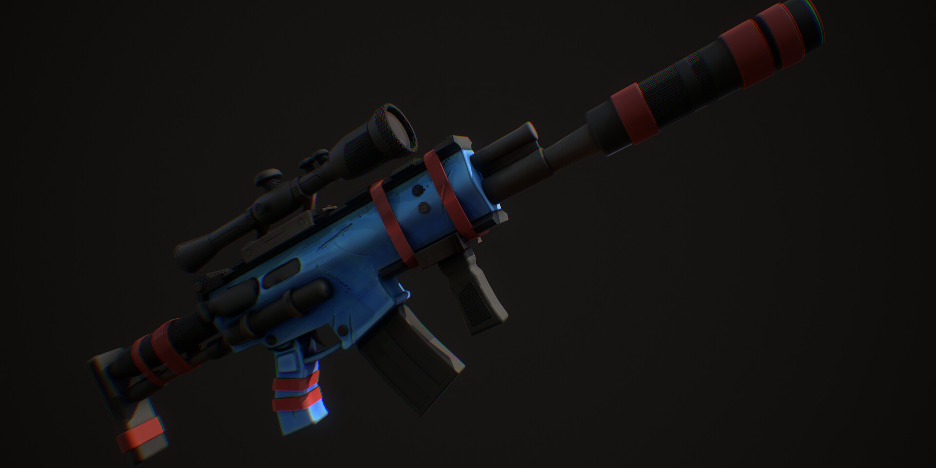 Jérémy Fantou - Stylized assault rifle concept