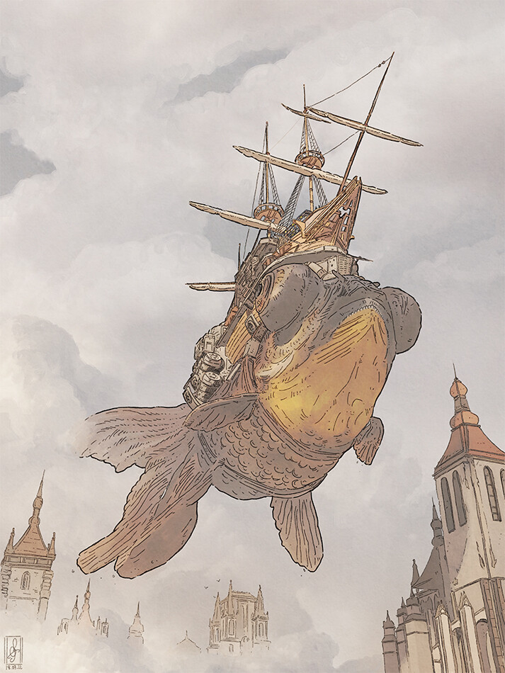 ArtStation - Taking off - Fish&Ships