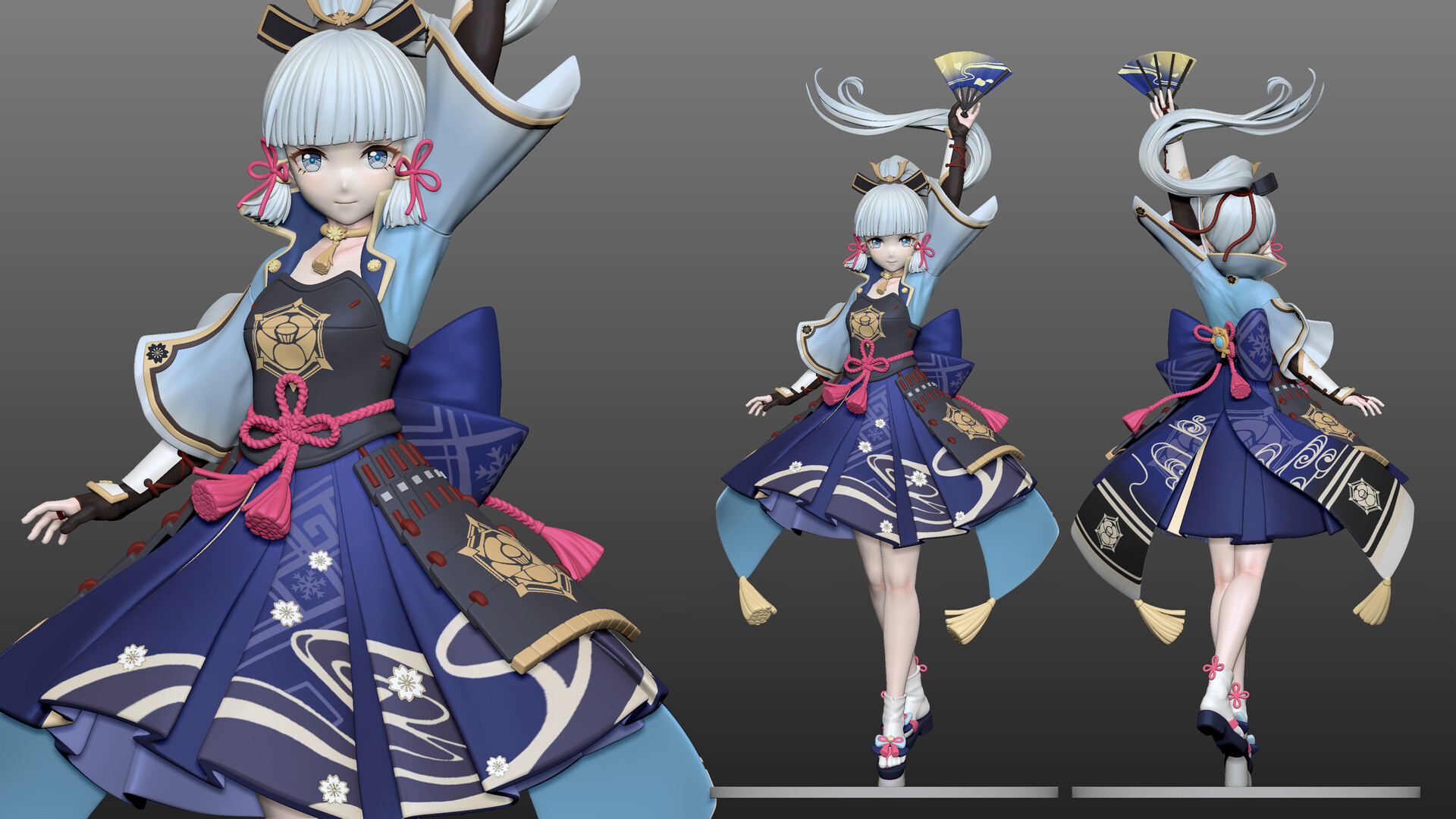 osan - Kamisato Ayaka 3D Sculpture - Genshin impact