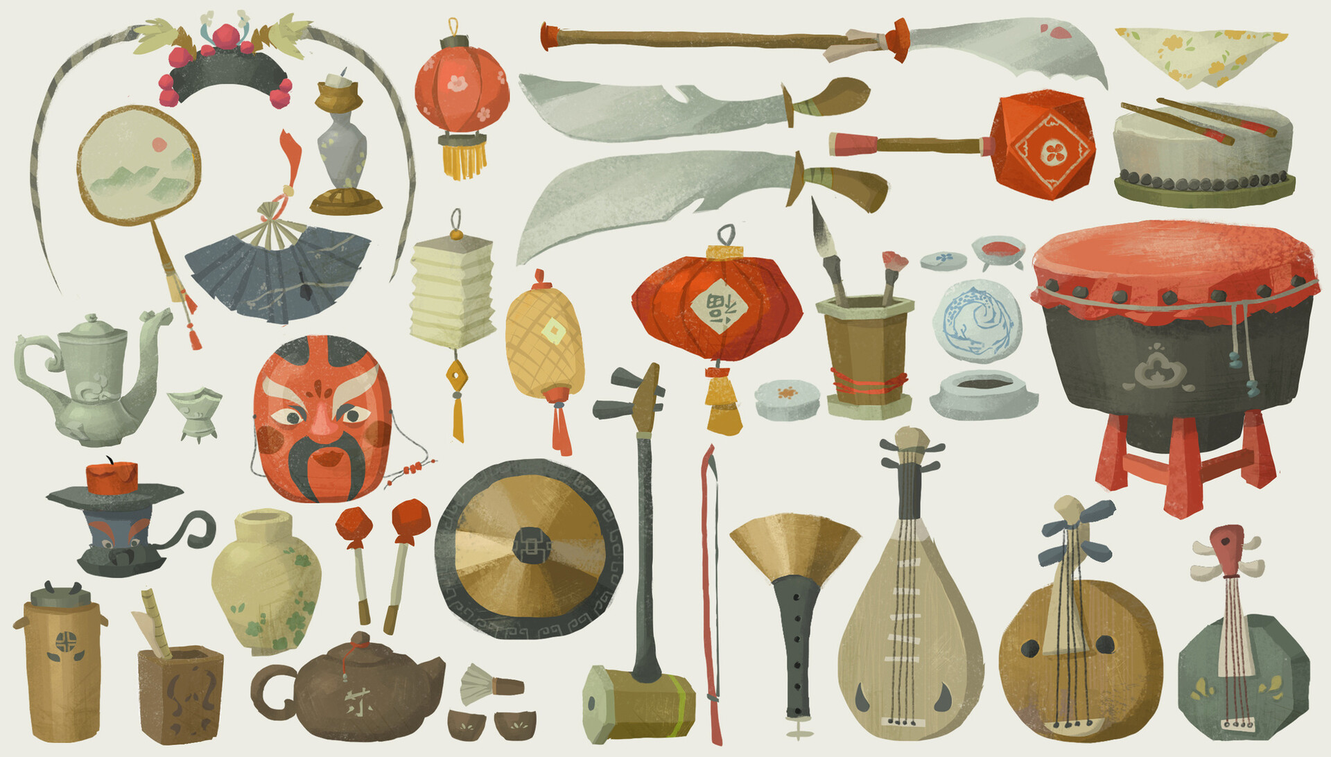 ArtStation - Beijing Opera Prop Design