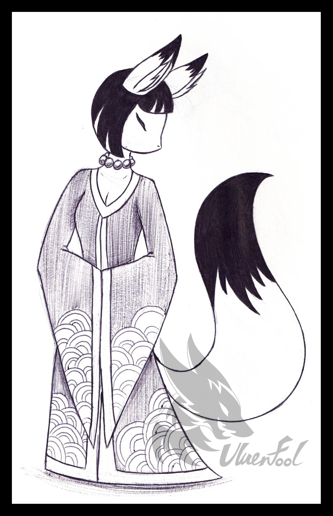 how to draw kitsune girl