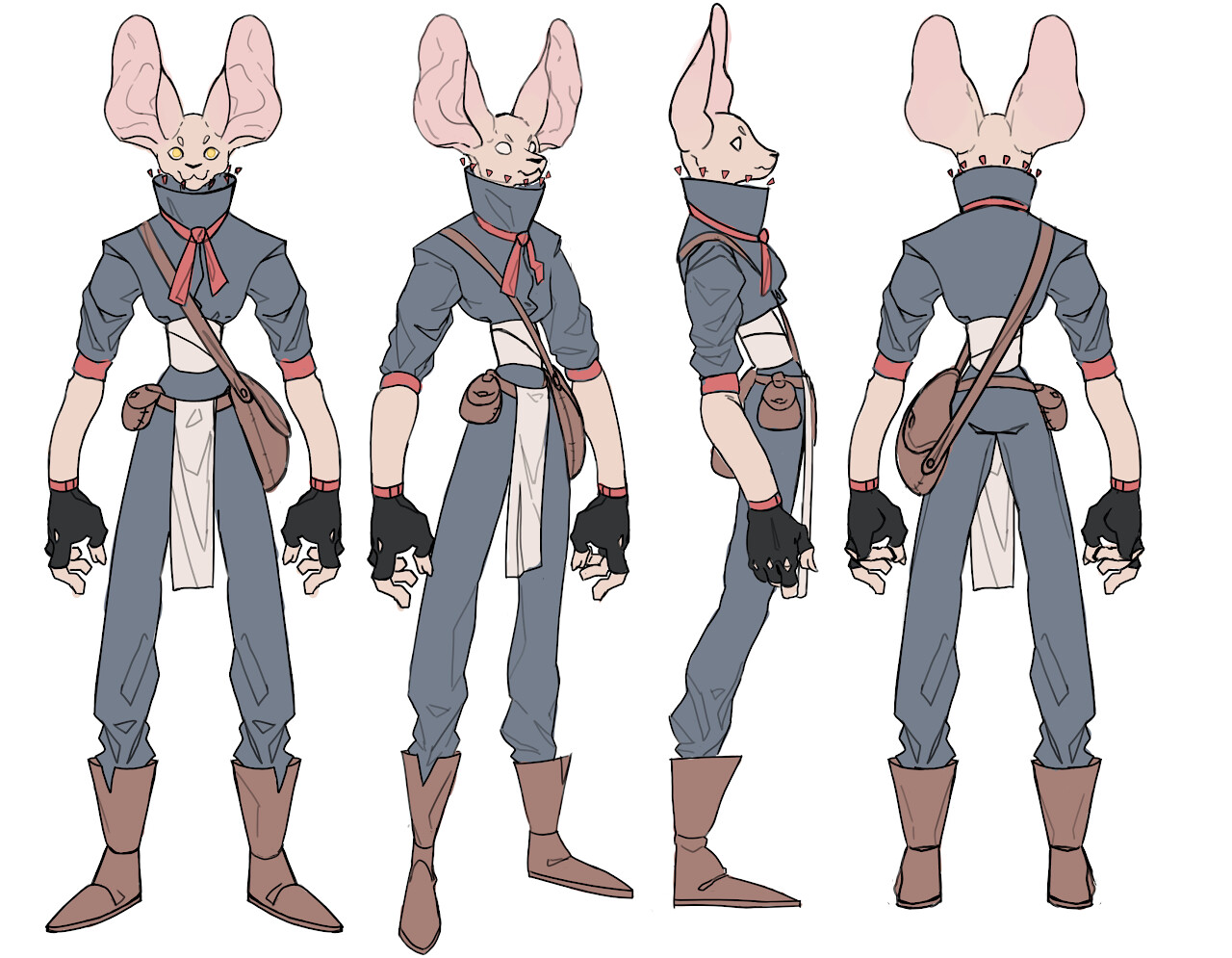 ArtStation - Cat Burglar Model sheet and design process