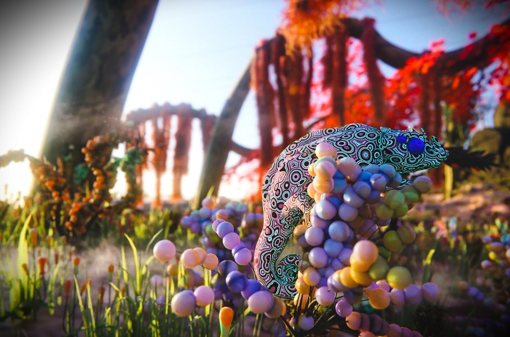 ArtStation - Fancy trees, fancy lizard