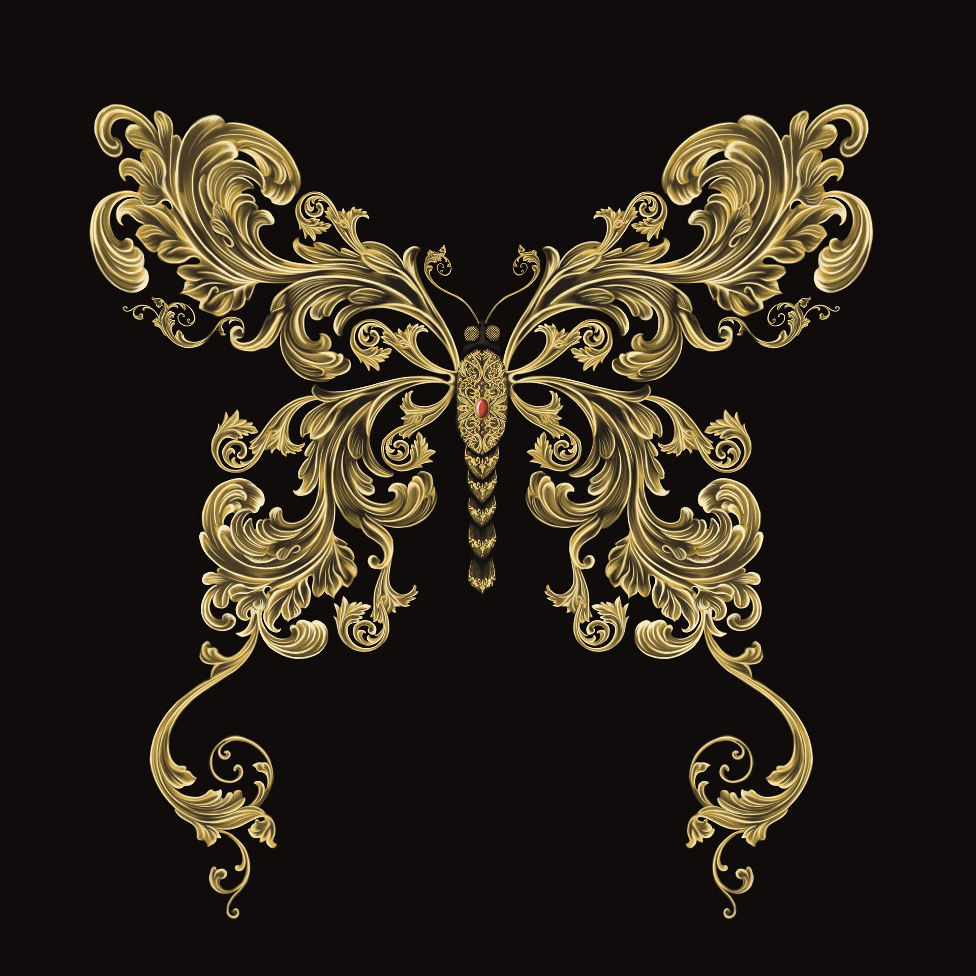 ArtStation - Golden butterfly
