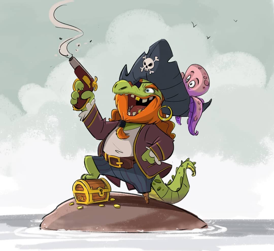 ArtStation - pirate croc
