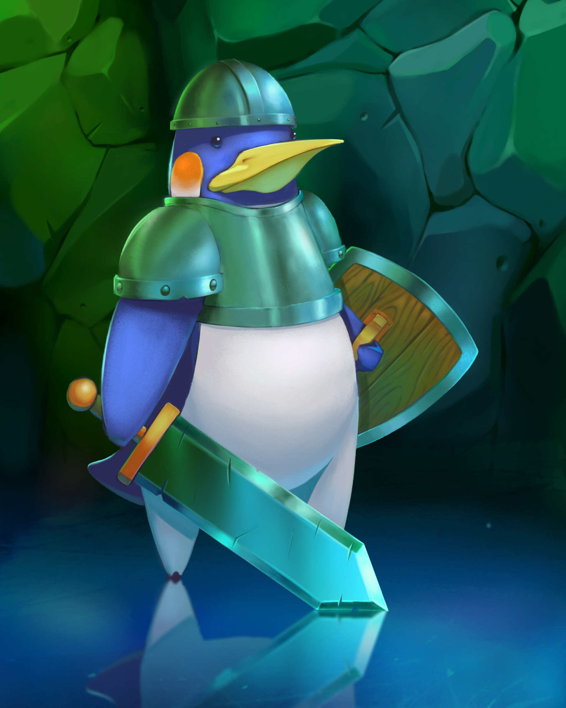 ArtStation - Penguini: The SIlent Ice Warrior