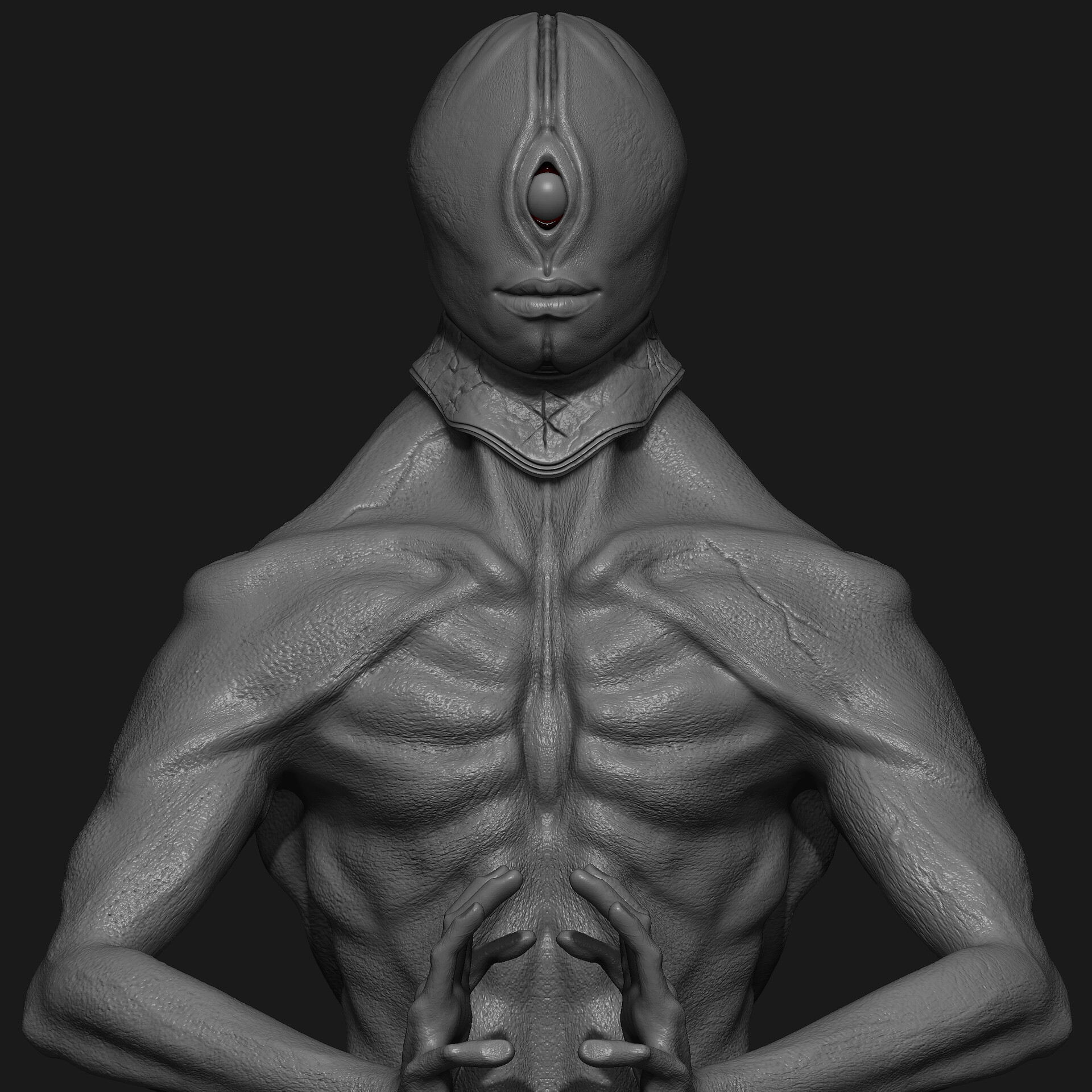 ArtStation - Ancient Alien Monk, WIP