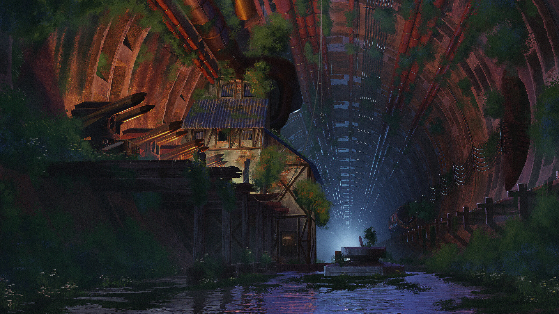 ArtStation - Post-apocalyptic underground base