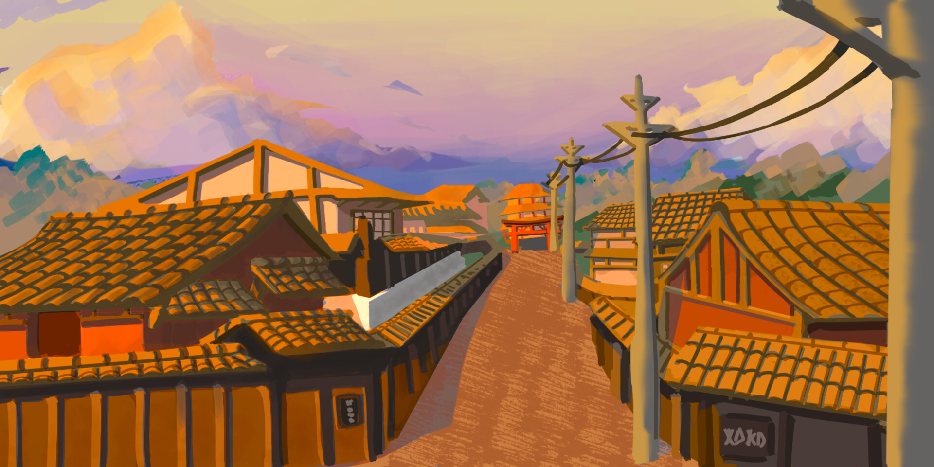 ArtStation - Japanese village