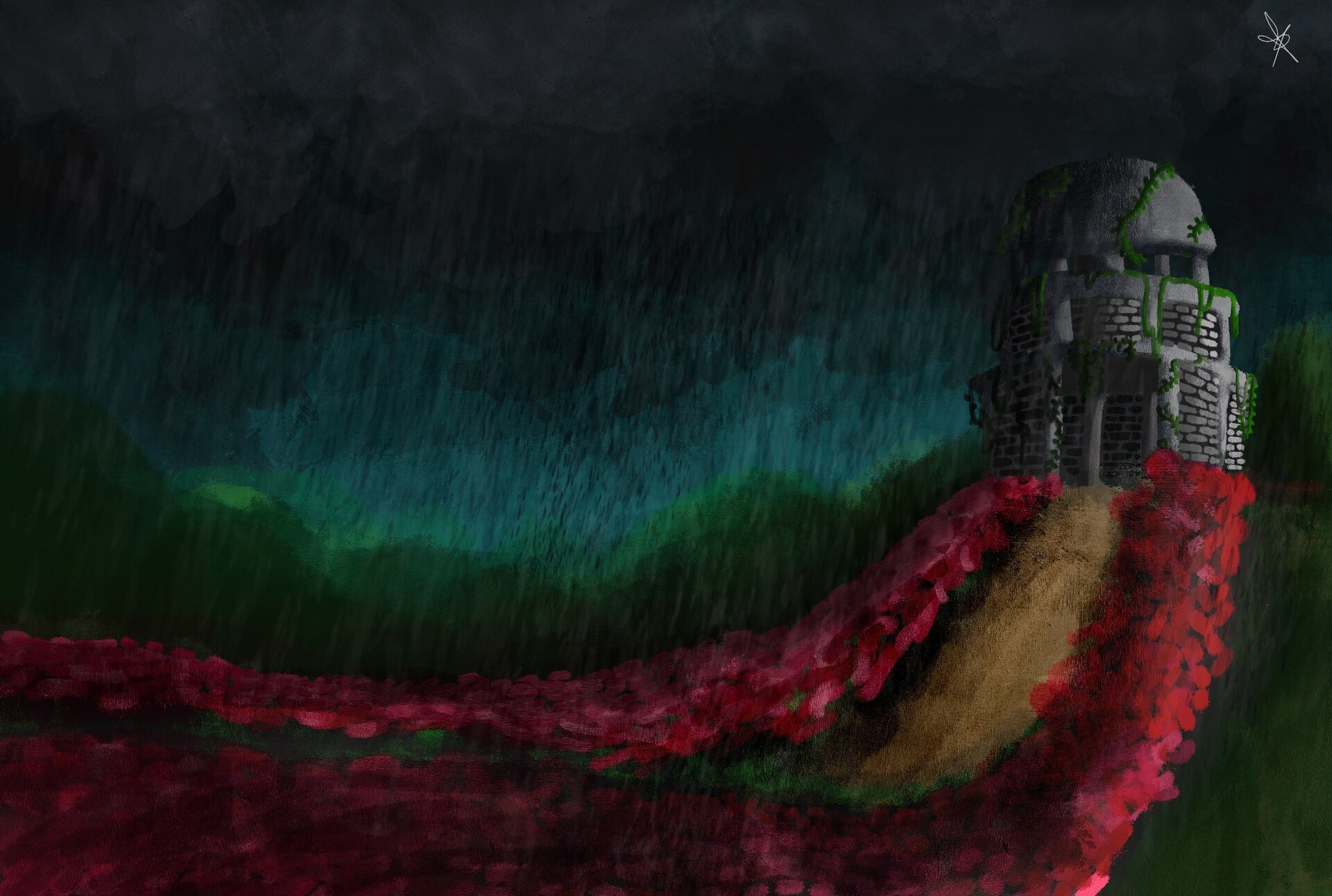 ArtStation - Roses Rain