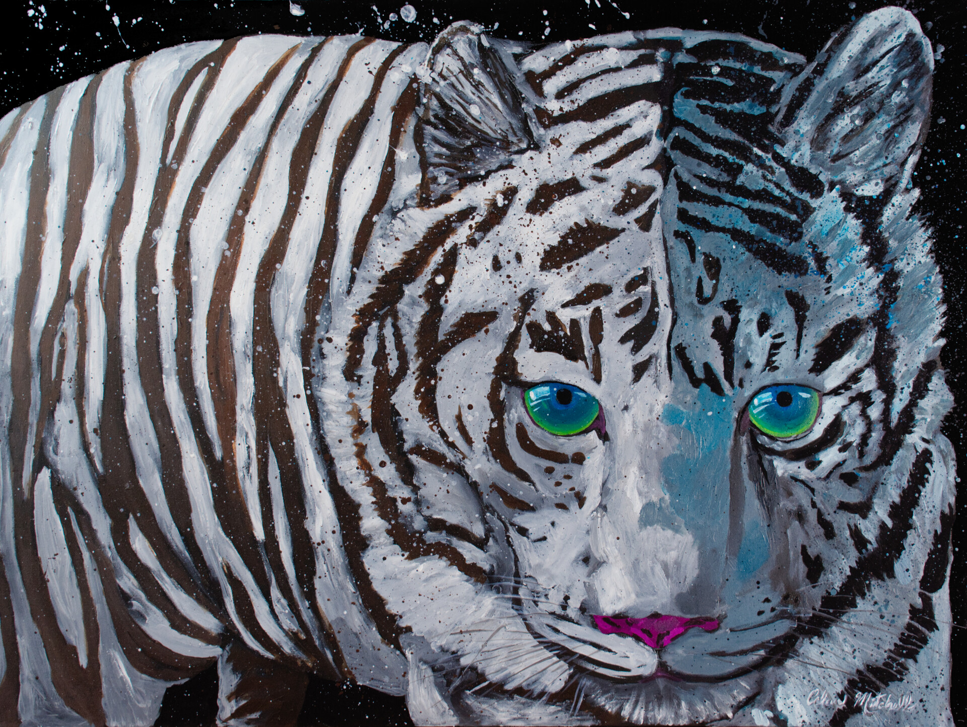 ArtStation - White Tiger Painting