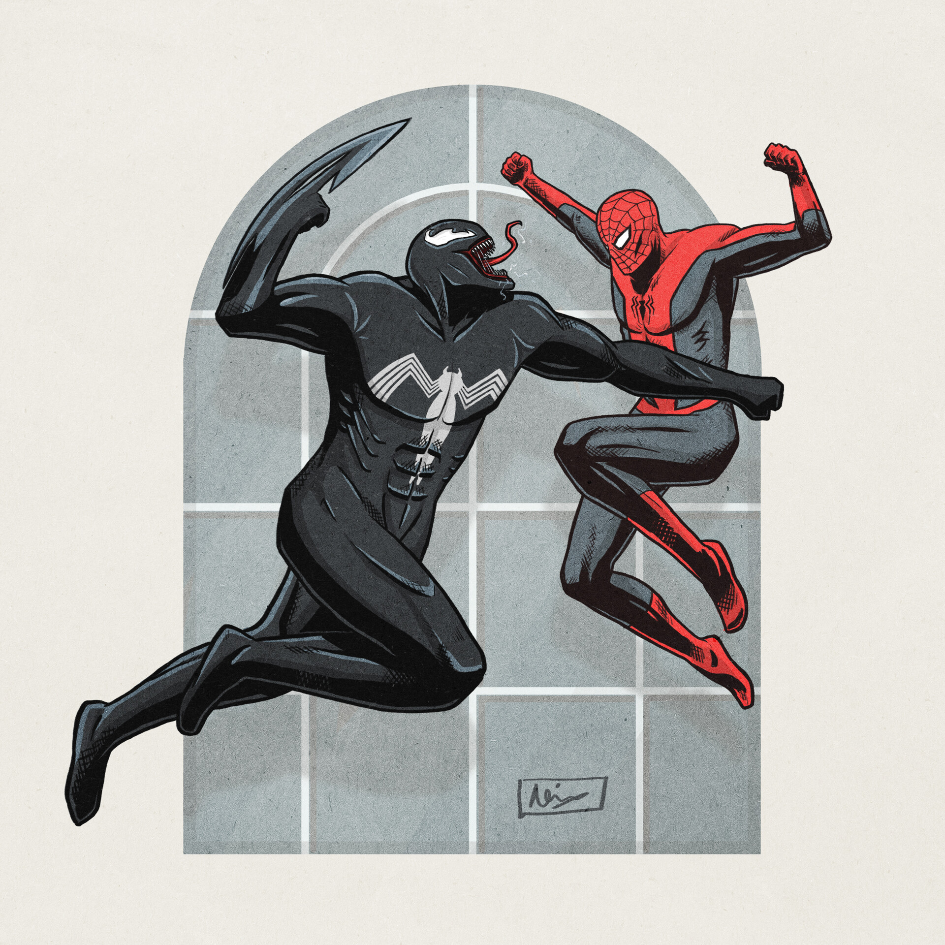 ArtStation - Spiderman vs Venom