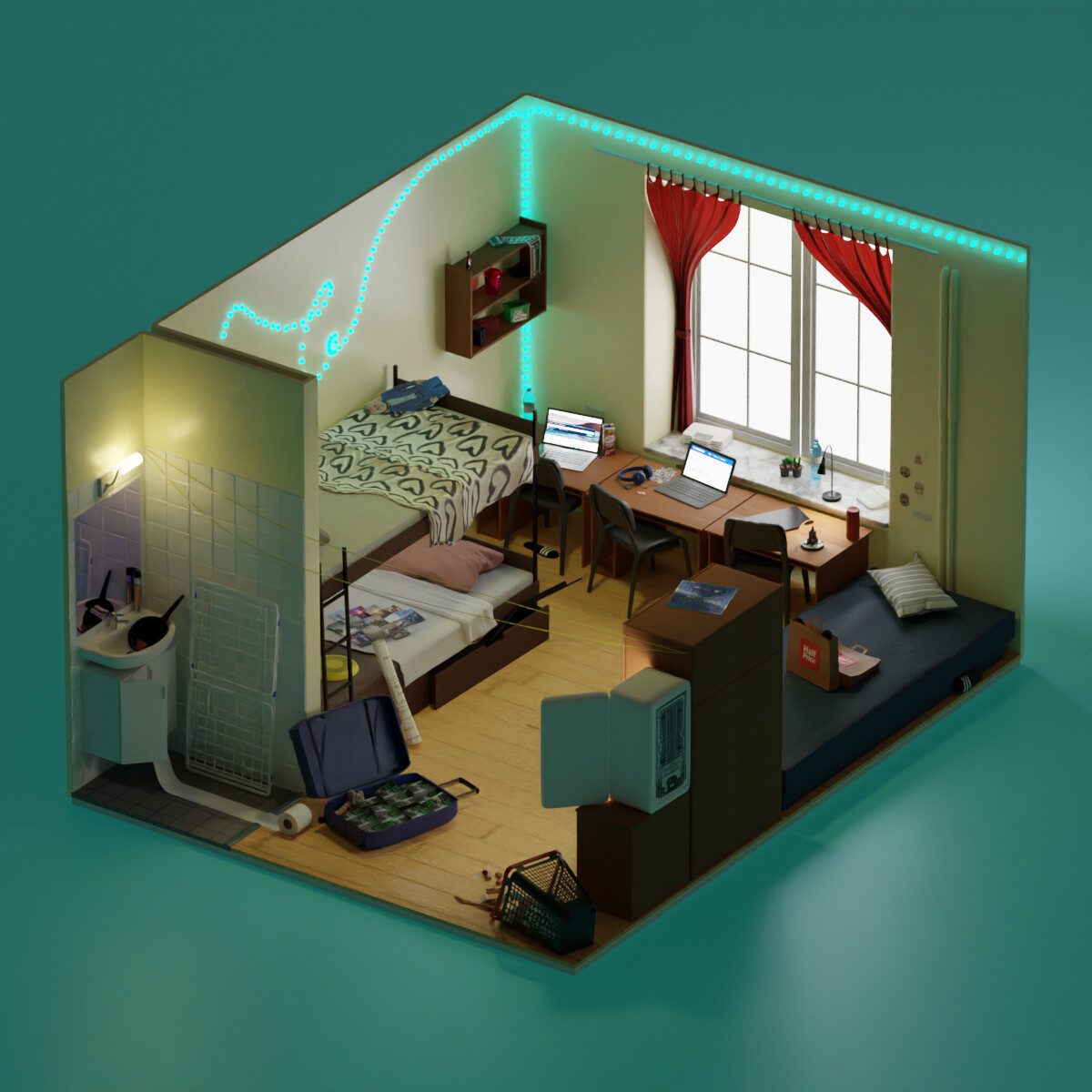 ArtStation - Isometric Room 757