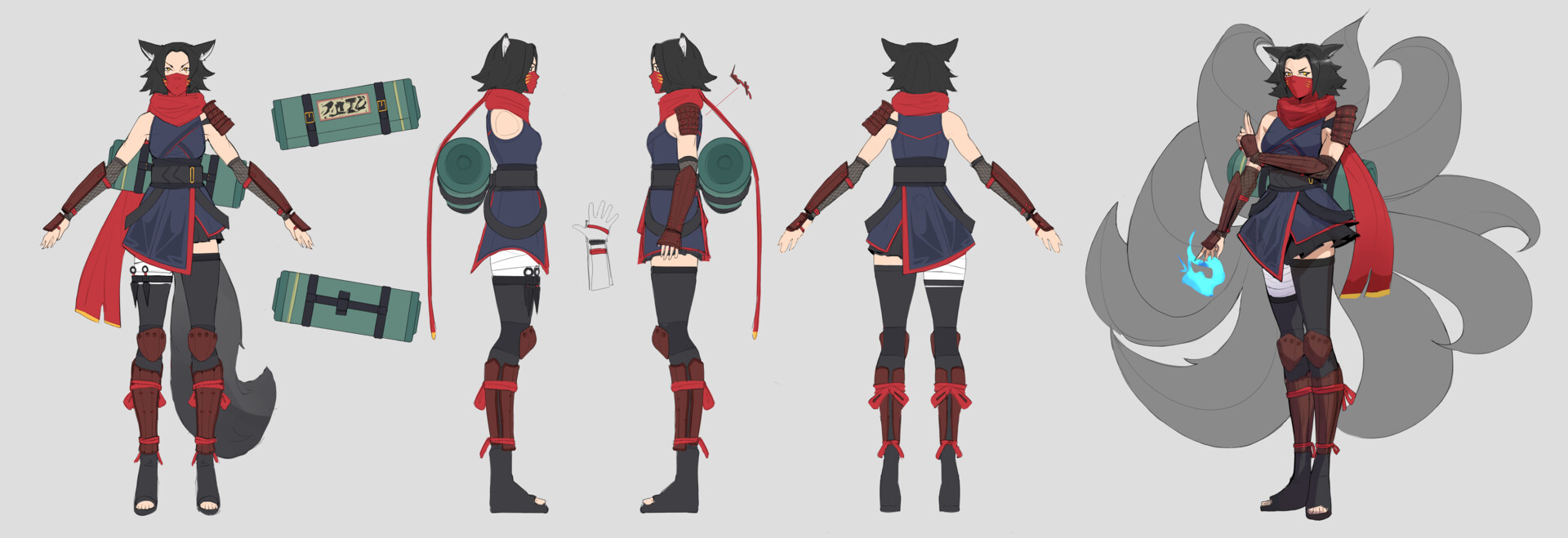 ArtStation - Project L Fan Skin - Shinobi Ahri