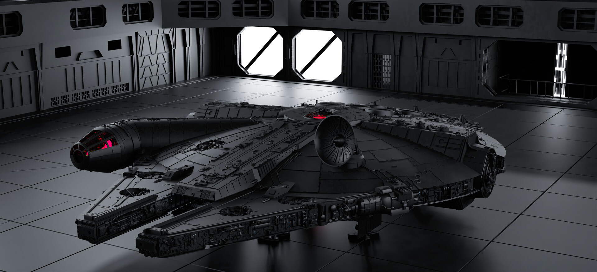 bass Mania - modeling and render The Millennium Falcon_Corellian YT ...