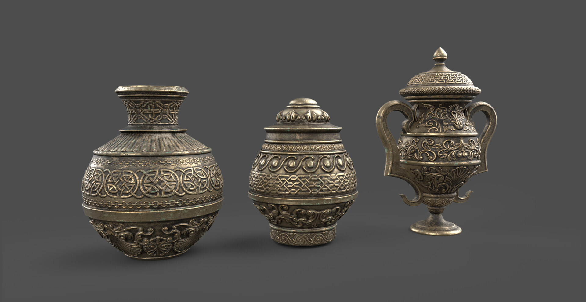ArtStation - Vintage_Pots