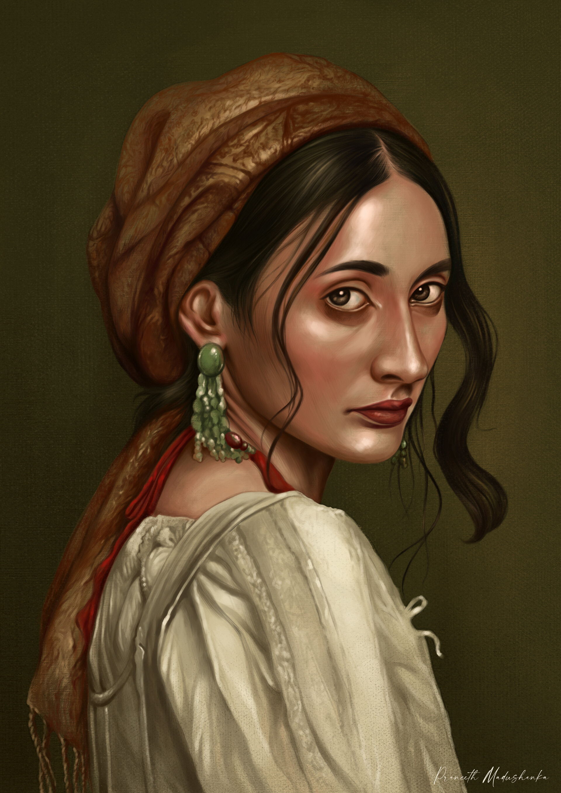 Praneeth Madushanka - Realistic Digital Oil Portrait Painting